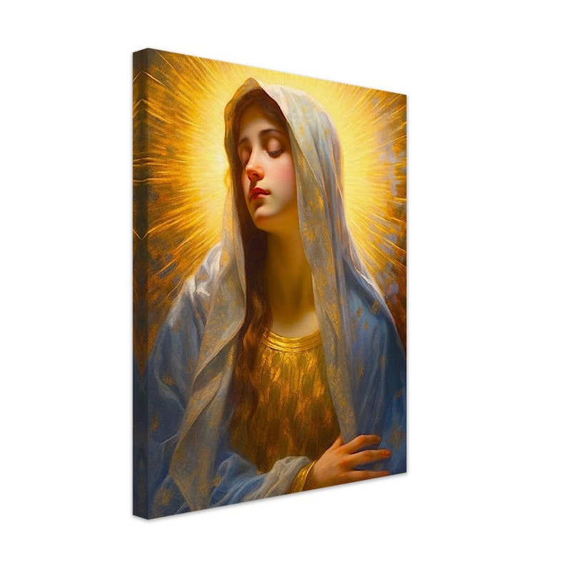 Virgin Mary Canvas Art Print: Mother of Compassion, Religious Oil ...
