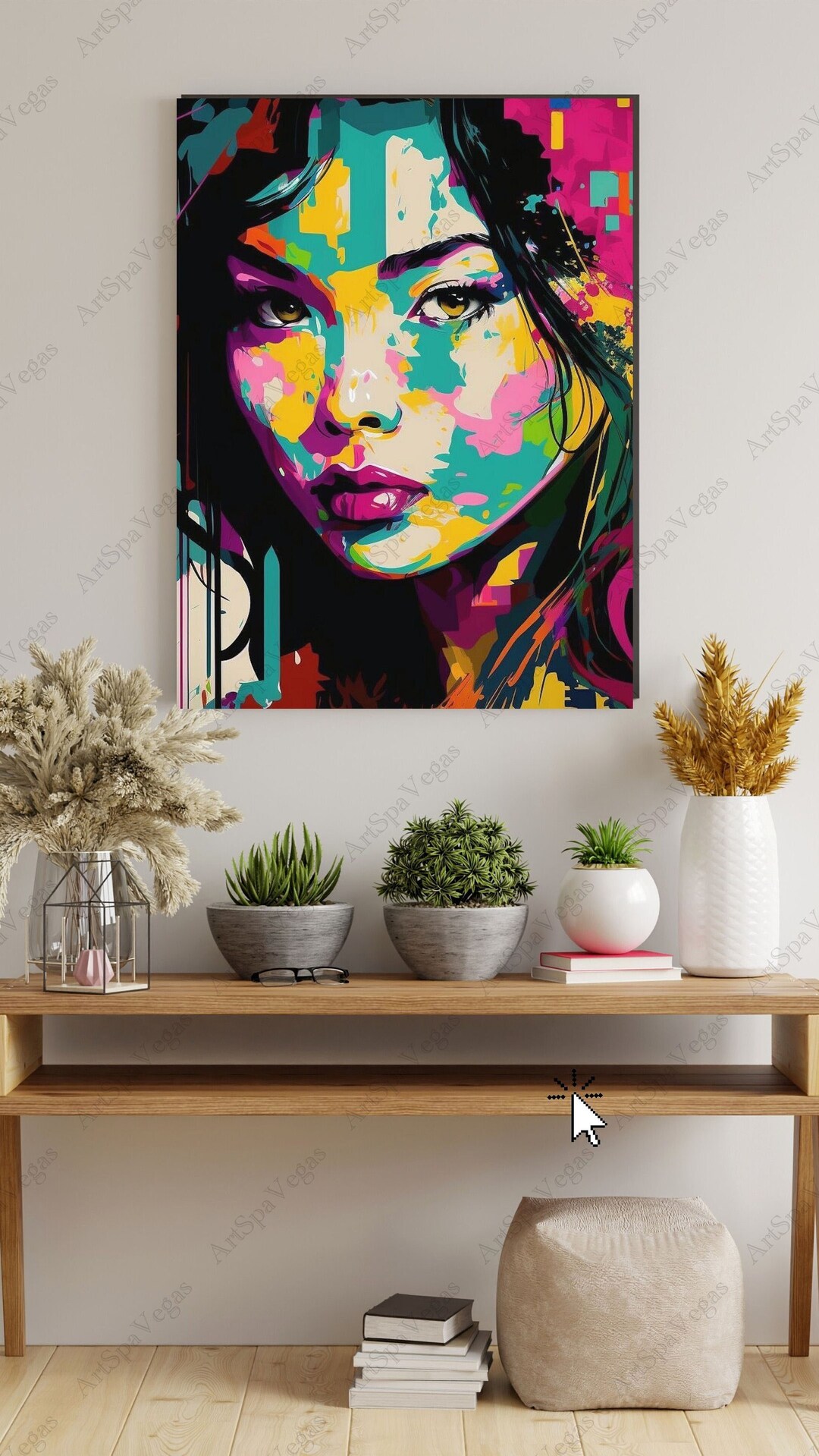 Korean Beauty in Pop Splendor Gallery Wrap Thick Canvas Art Print ...