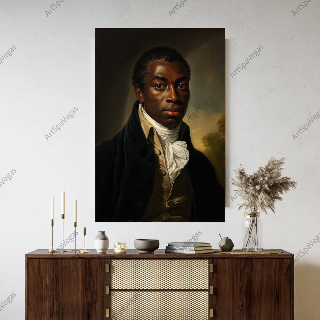 Benjamin Banneker Portrait Print: Historical Figure Canvas or Matte ...