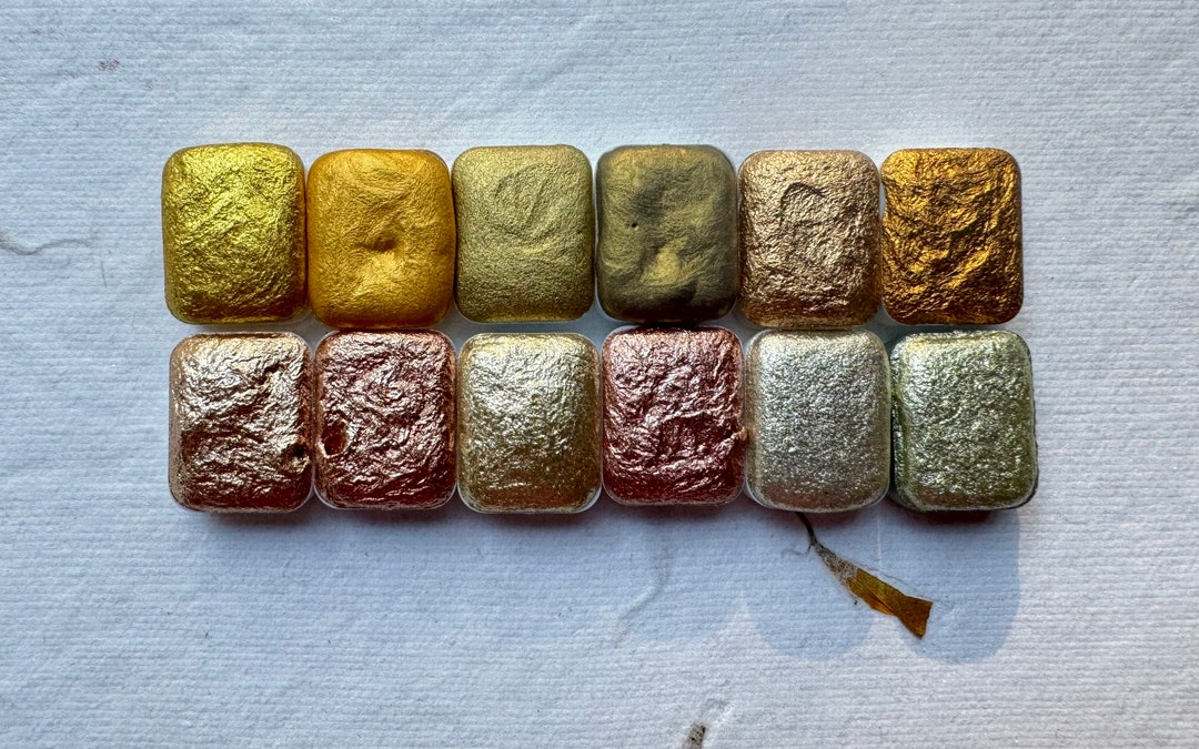 Golds & Shimmer Metallic Watercolors - Etsy
