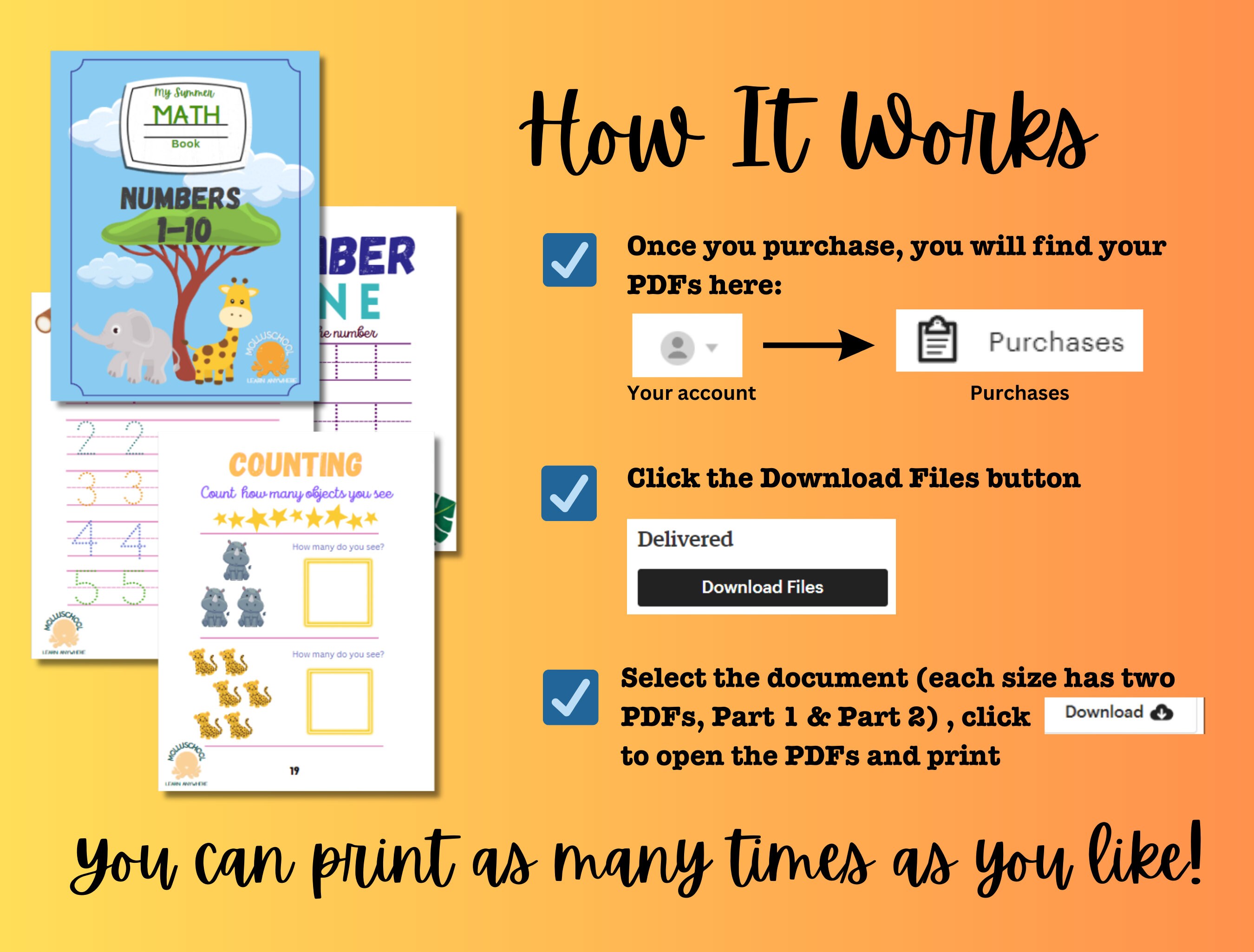 SAFARI THEMED MATH | Instant Download Printable Worksheets | Preschool ...