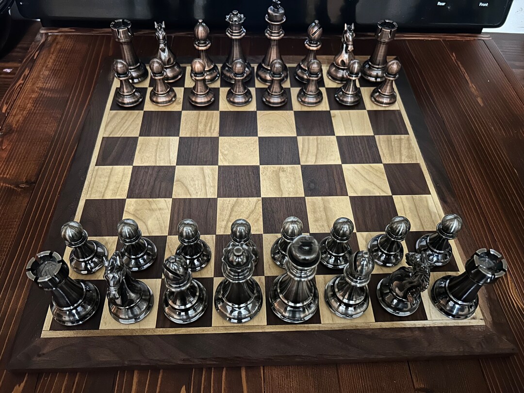 Large Solid Wood Chess Board - Etsy