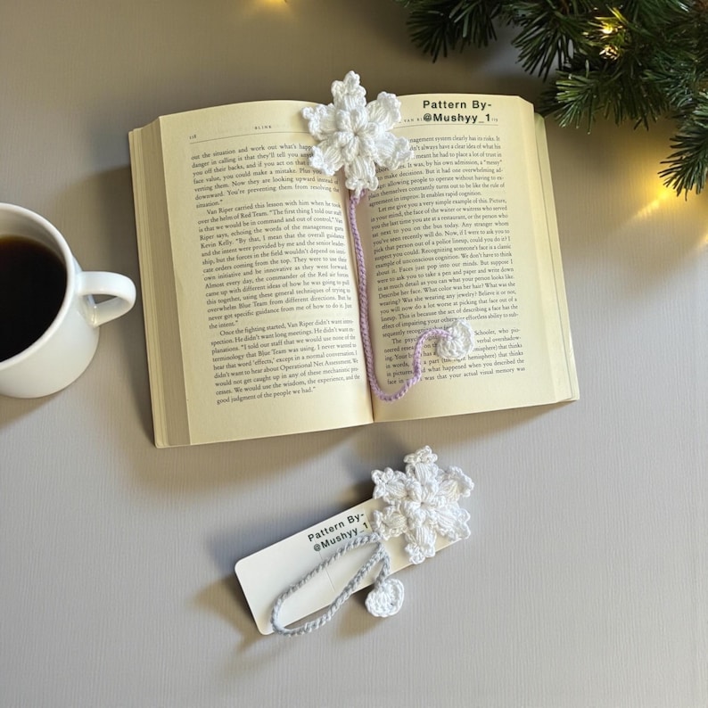 Crochet Snowflake Bookmark Pattern Instant Download PDF - Etsy