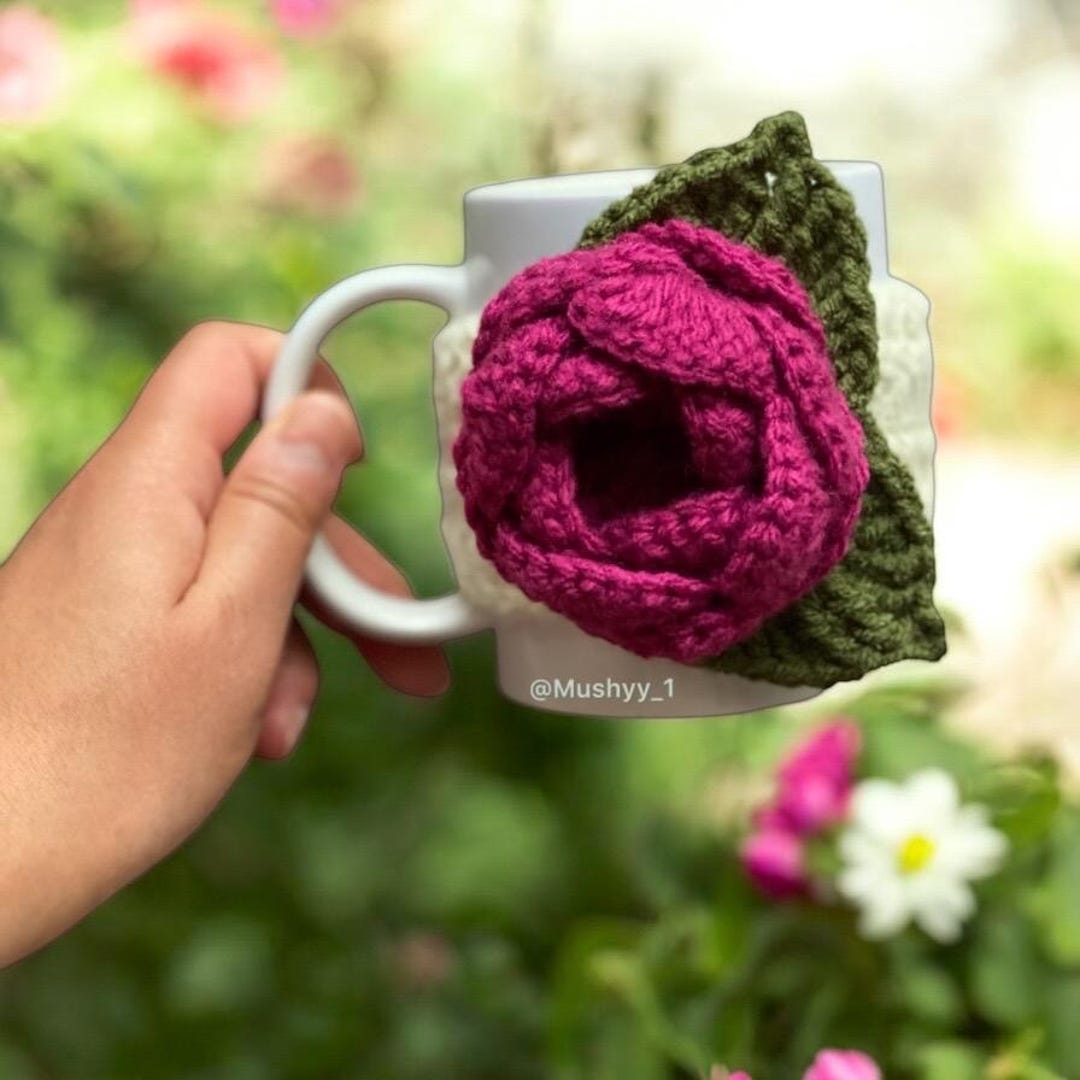 Crochet Blooming Rose Mug Cozy Pattern -instant PDF Download for Cozy ...