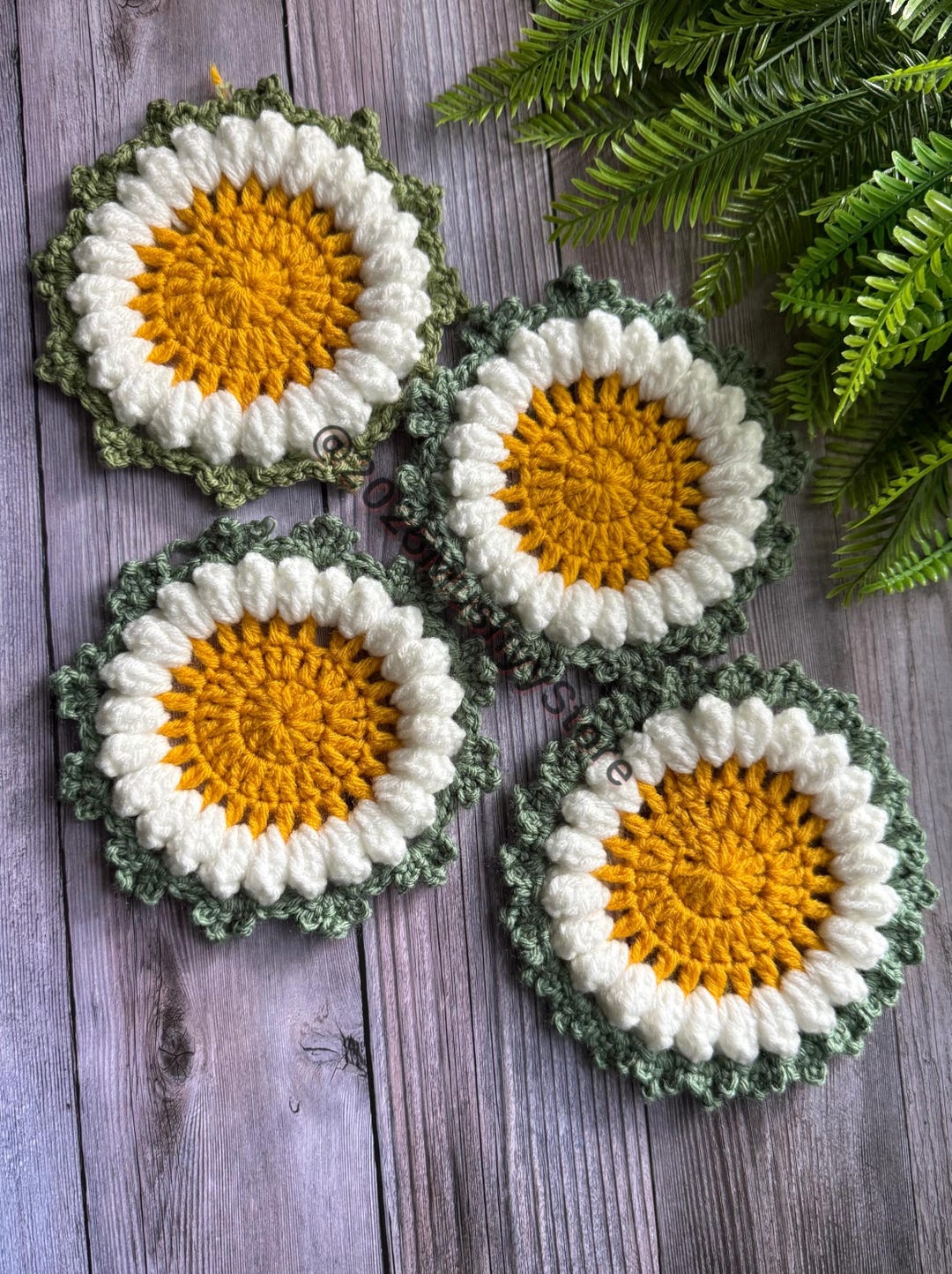 Crochet Daisy Coaster Pattern: Spring Table Decor (PDF Download - Etsy