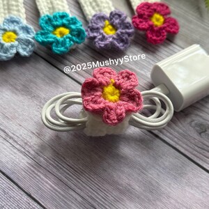 Crochet Flower Cable Organizer Pattern (PDF Download) - Etsy