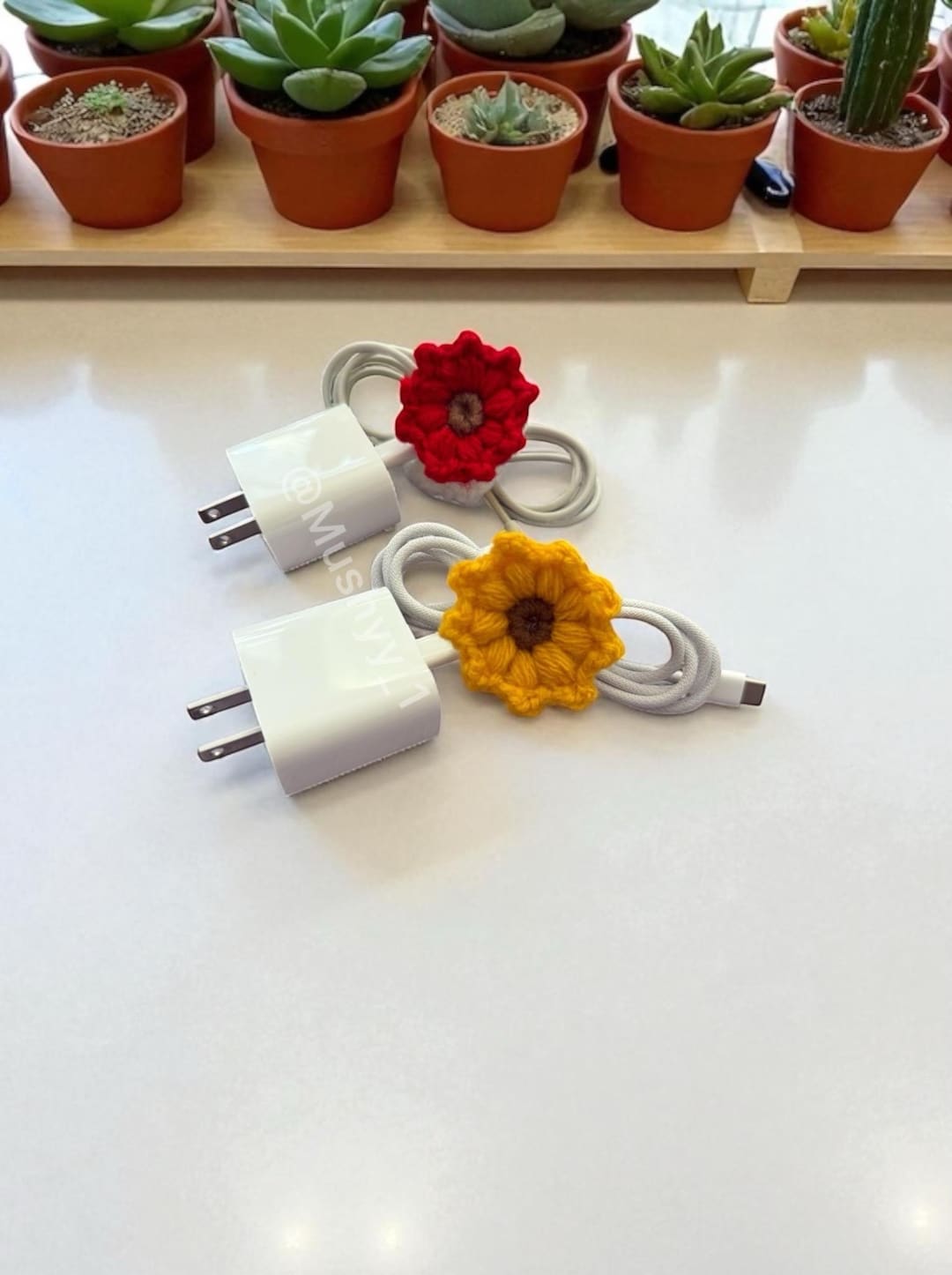 Crochet Sunflower Cord Organizer Instant Download PDF Pattern Cof Cable ...