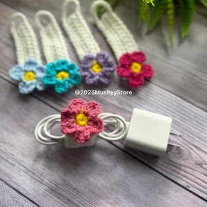 Crochet Flower Cable Organizer Pattern (PDF Download) - Etsy