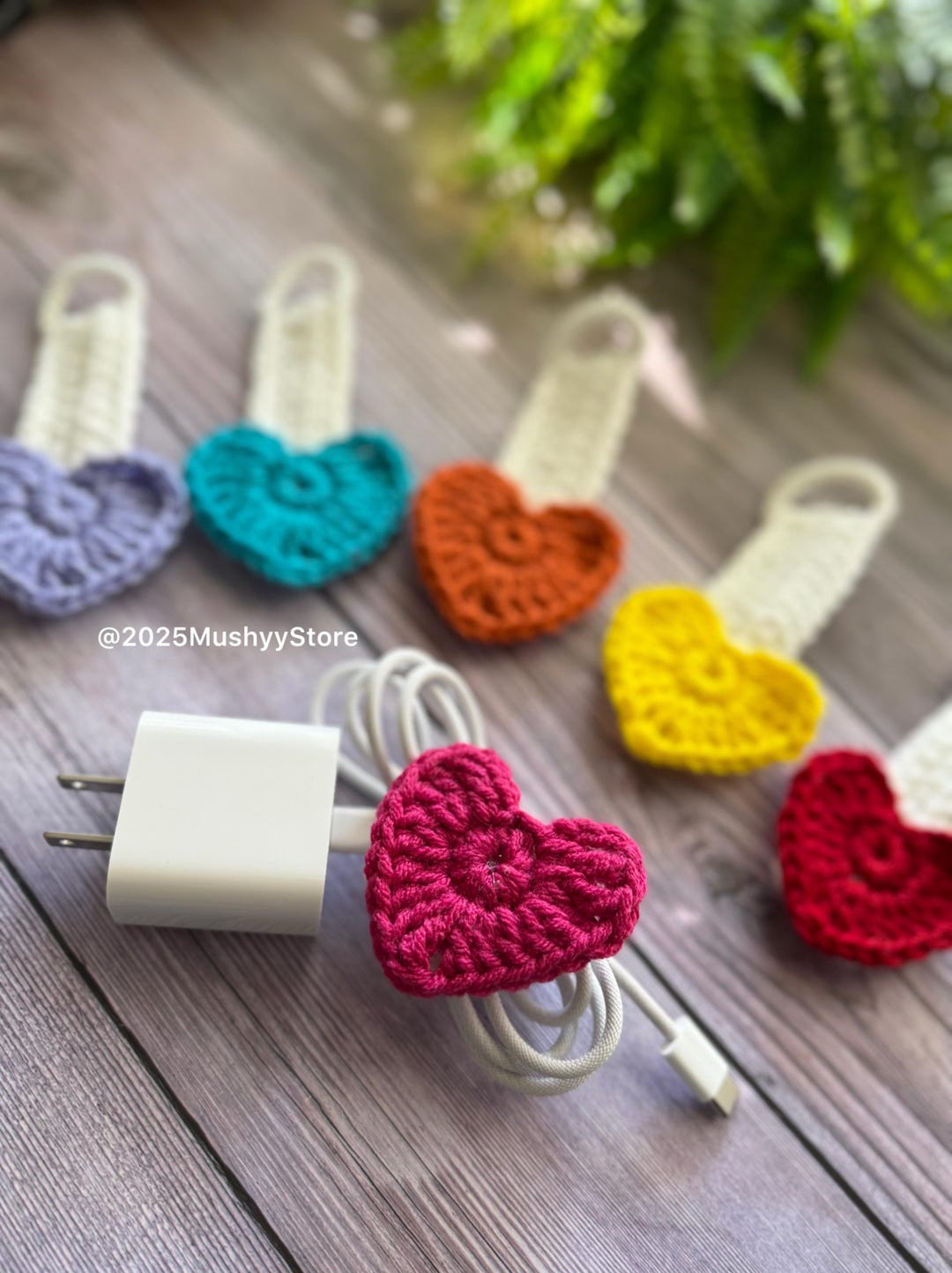 Crochet Cord Organizer Instant Download PDF Pattern Little Hearts Cable ...