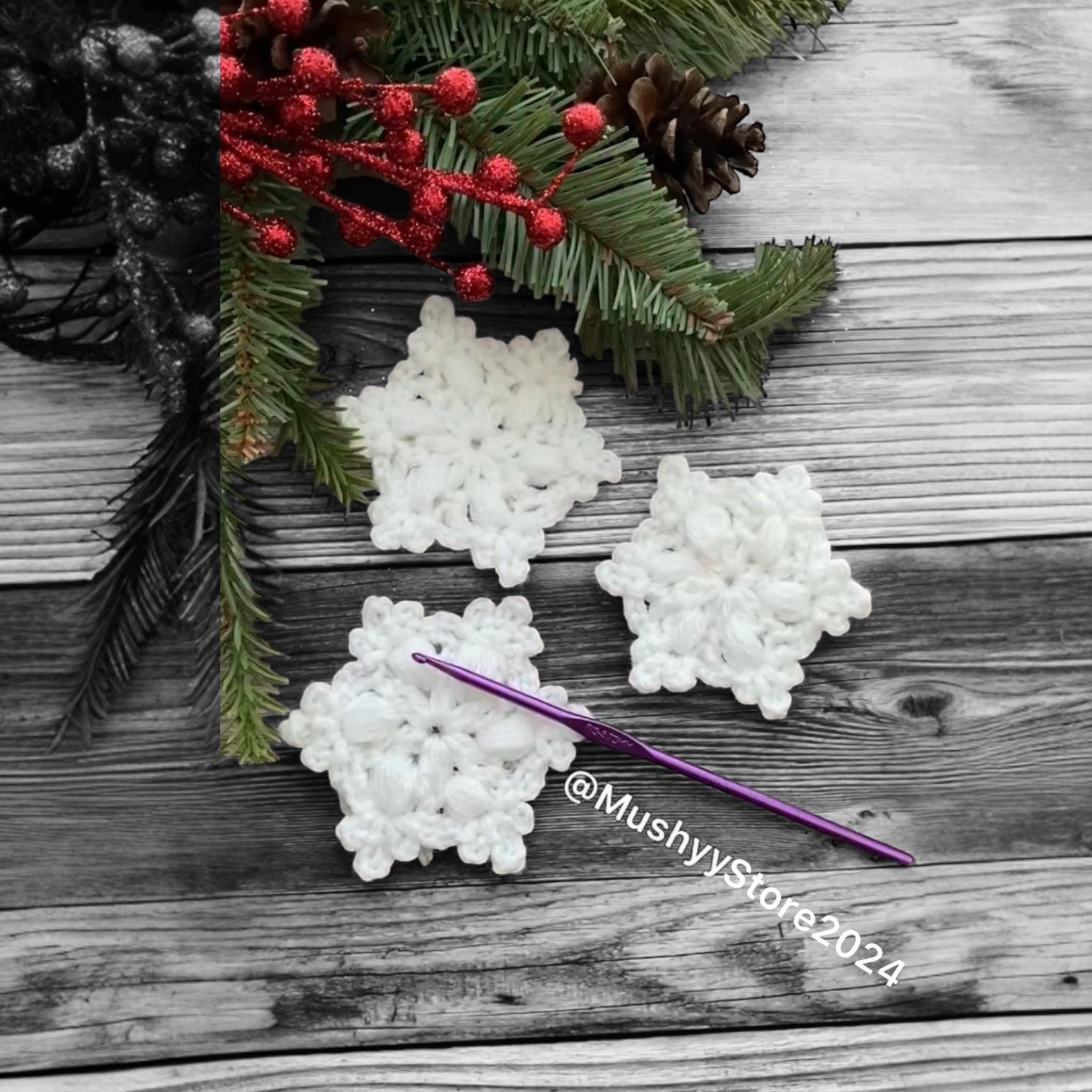 Crochet Snowflake Pattern - Instant Download DIY Tutorial for Festive ...