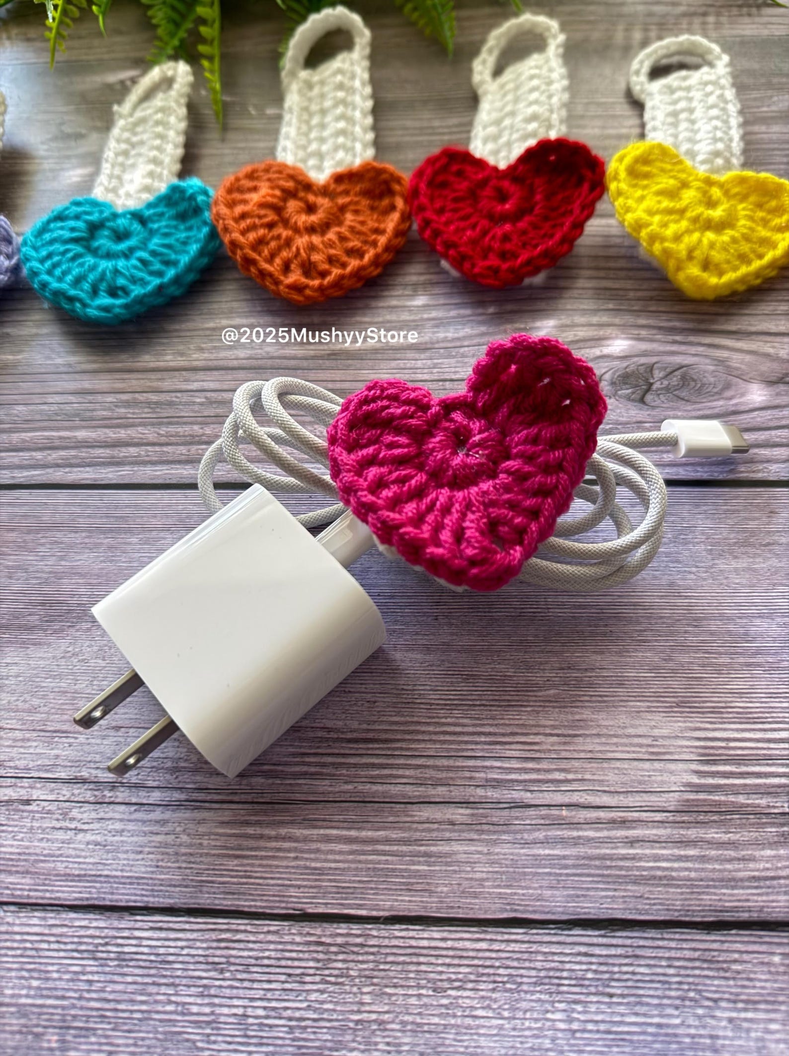 Crochet Cord Organizer Instant Download PDF Pattern Little Hearts Cable ...