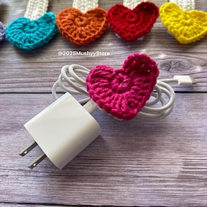 Crochet Cord Organizer Instant Download PDF Pattern Little Hearts Cable ...