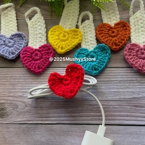 Crochet Cord Organizer Instant Download PDF Pattern Little Hearts Cable ...