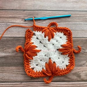 Crochet Maple Leaf Granny Square Pattern by Mushyy - Instant PDF ...