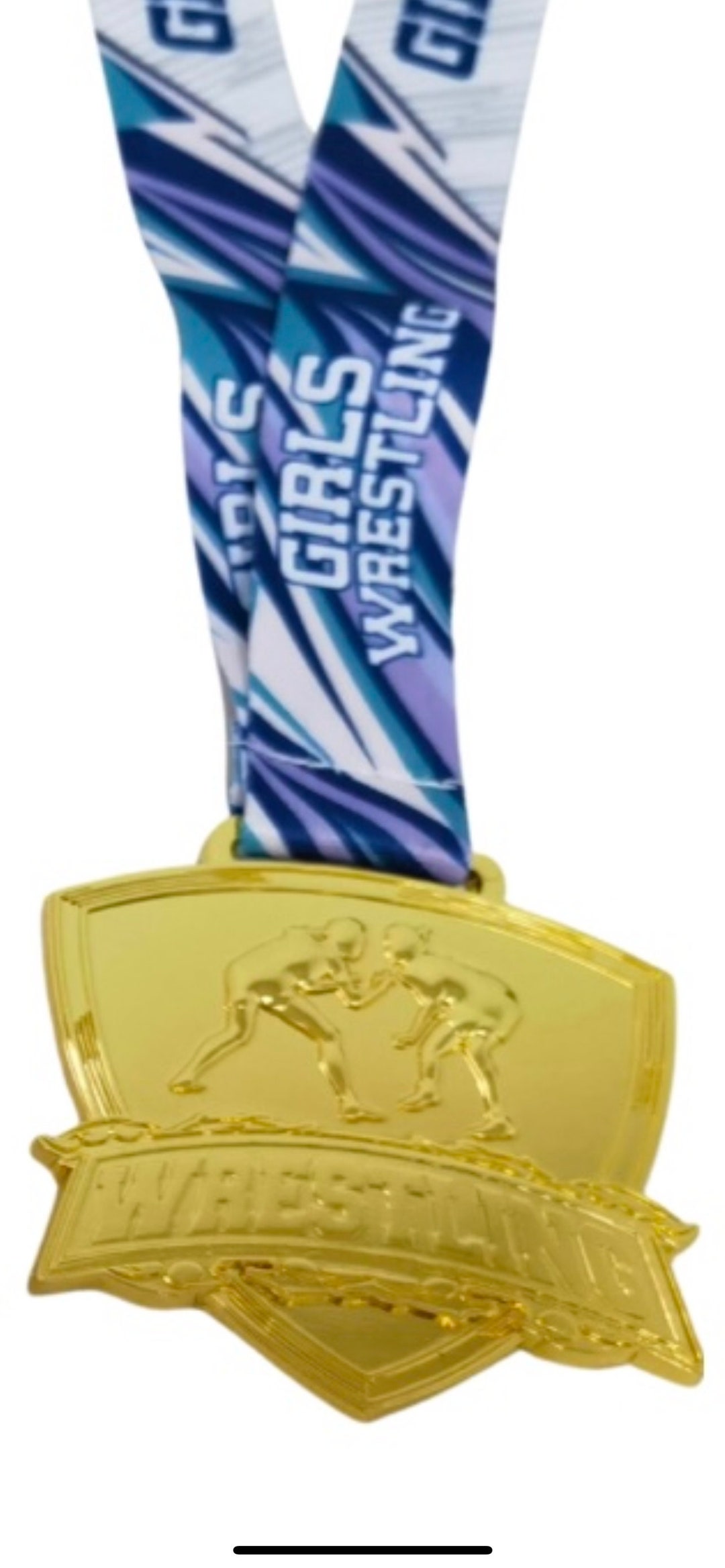 Girls Wrestling Individual Medals (shiny Gold, Shiny Silver, and Shiny ...