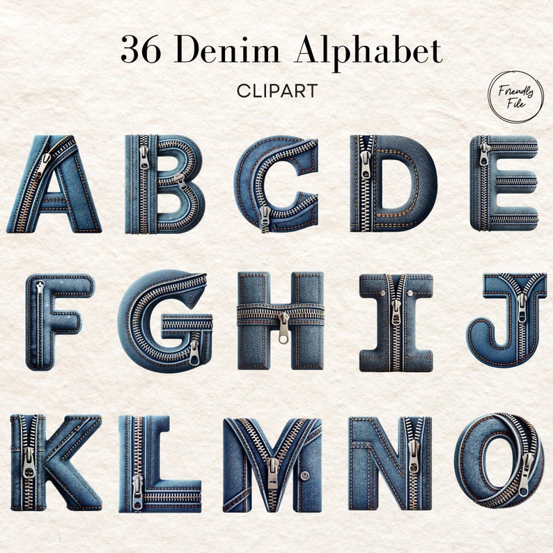 Denim Alphabet, Fabric Alphabet, Jeans Lettering, Zip Letter, Font and ...