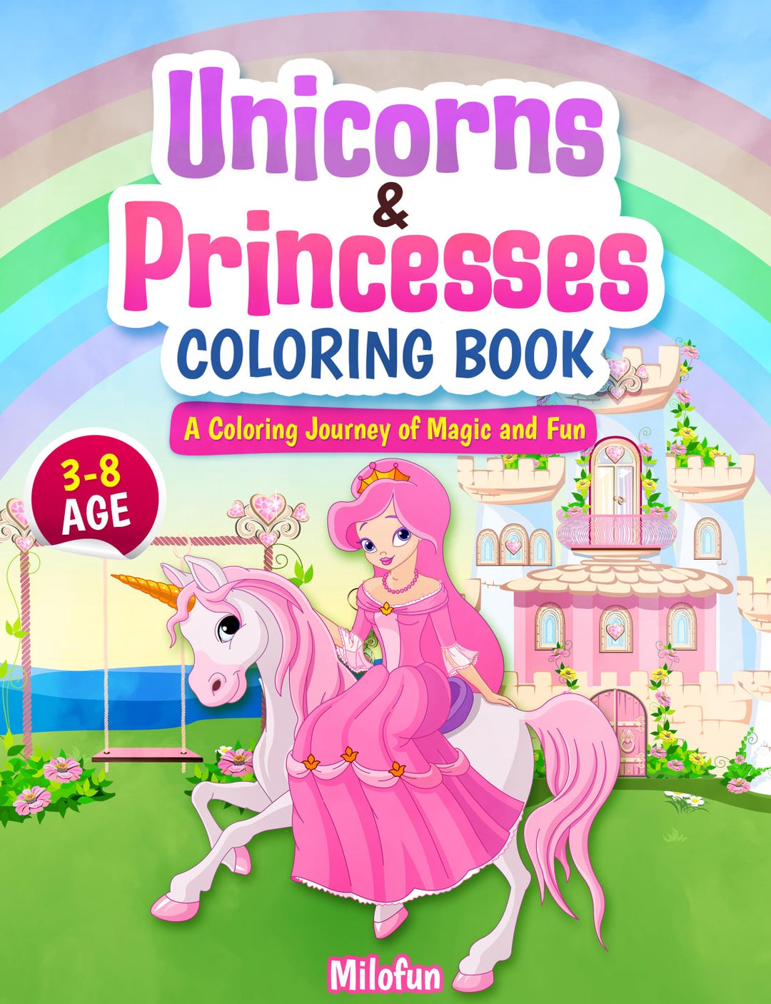 Unicorns & Princesses: A Coloring Journey of Magic and Fun - Etsy