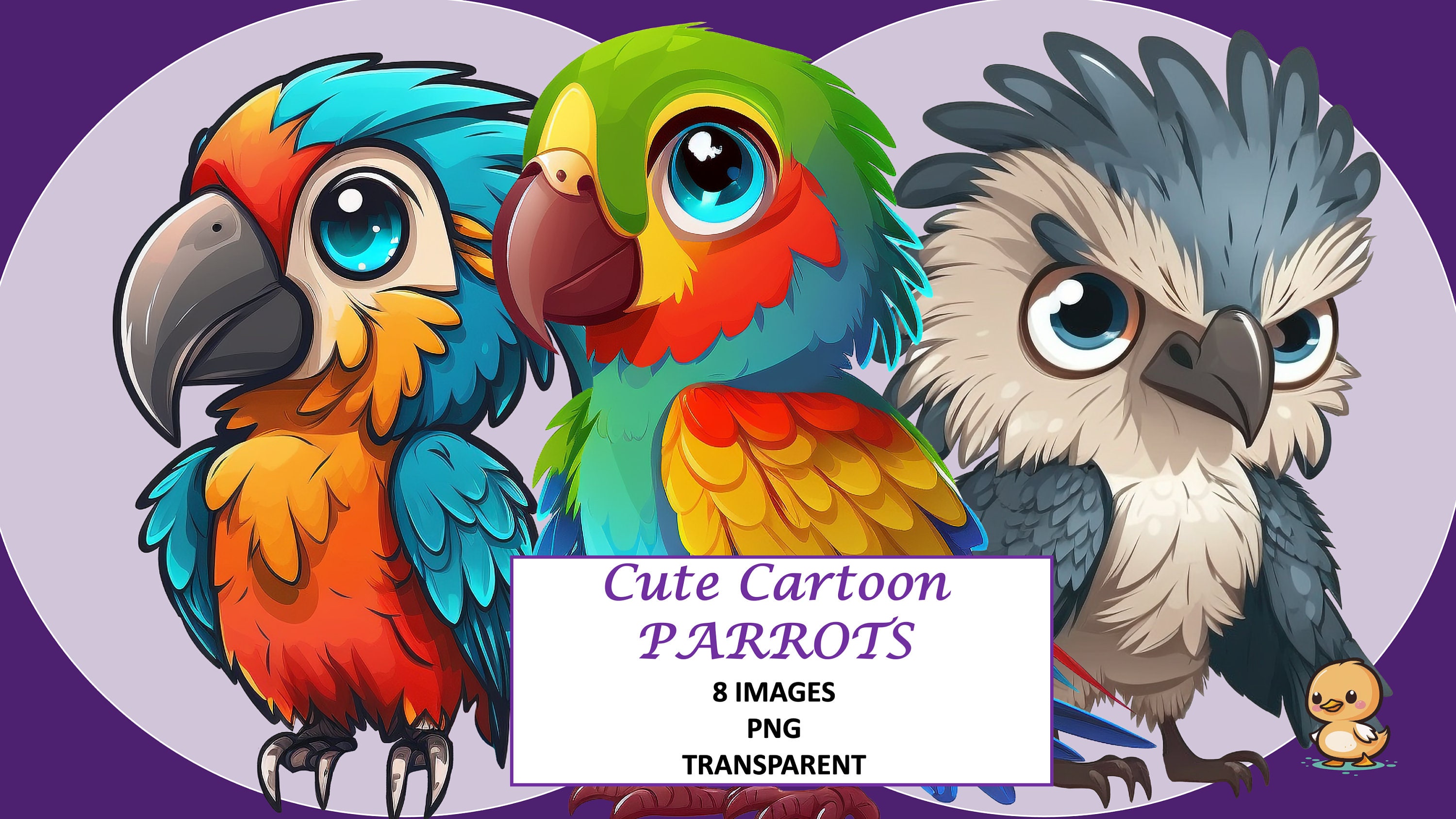 Cute Cartoon Parrot