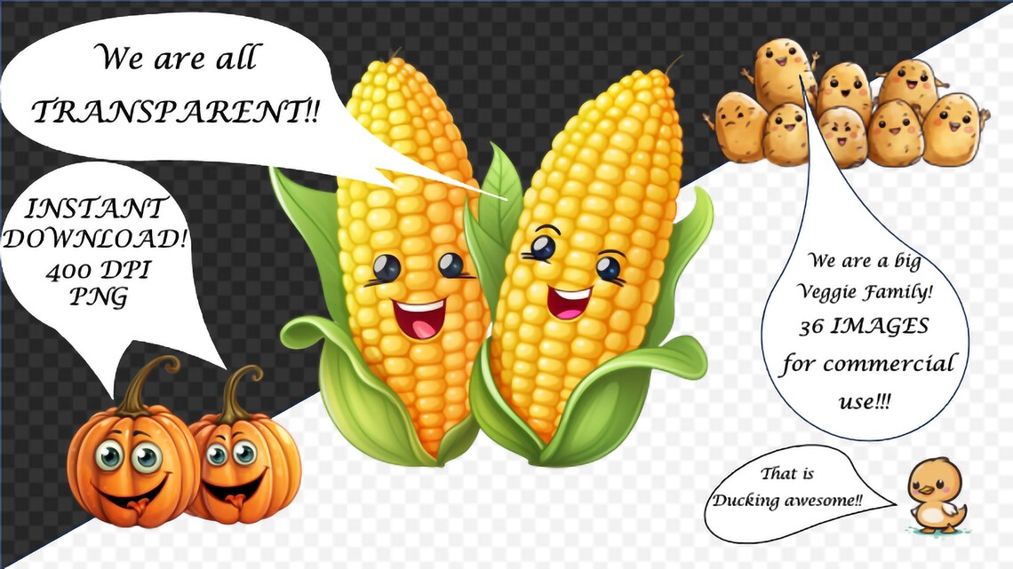 36 Cute Cartoon Pair of Vegetables Cheery, Colorful, Verggies, Cute PNG ...