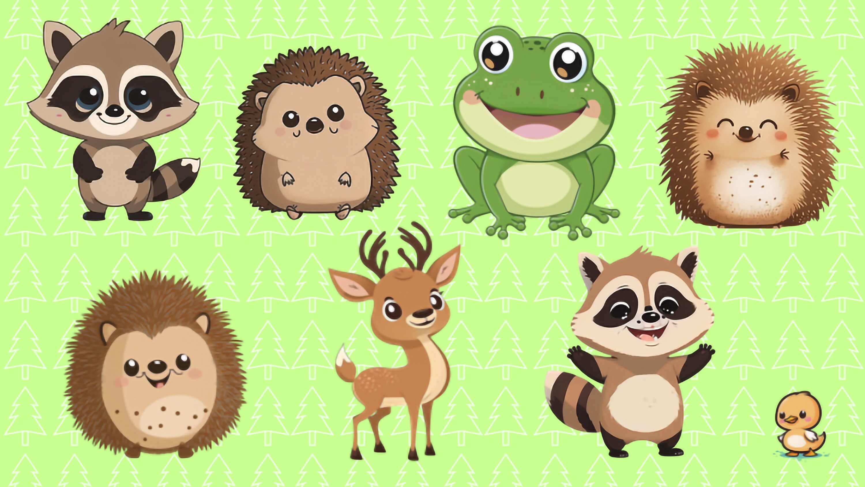 51 Cute Cartoon Woodland Animals | Charming, Barnyard, Farm Animal ...
