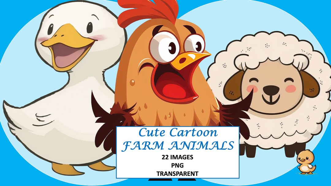Friendly Farm Furry Friends: A Collection of 22 Adorable Cartoon ...
