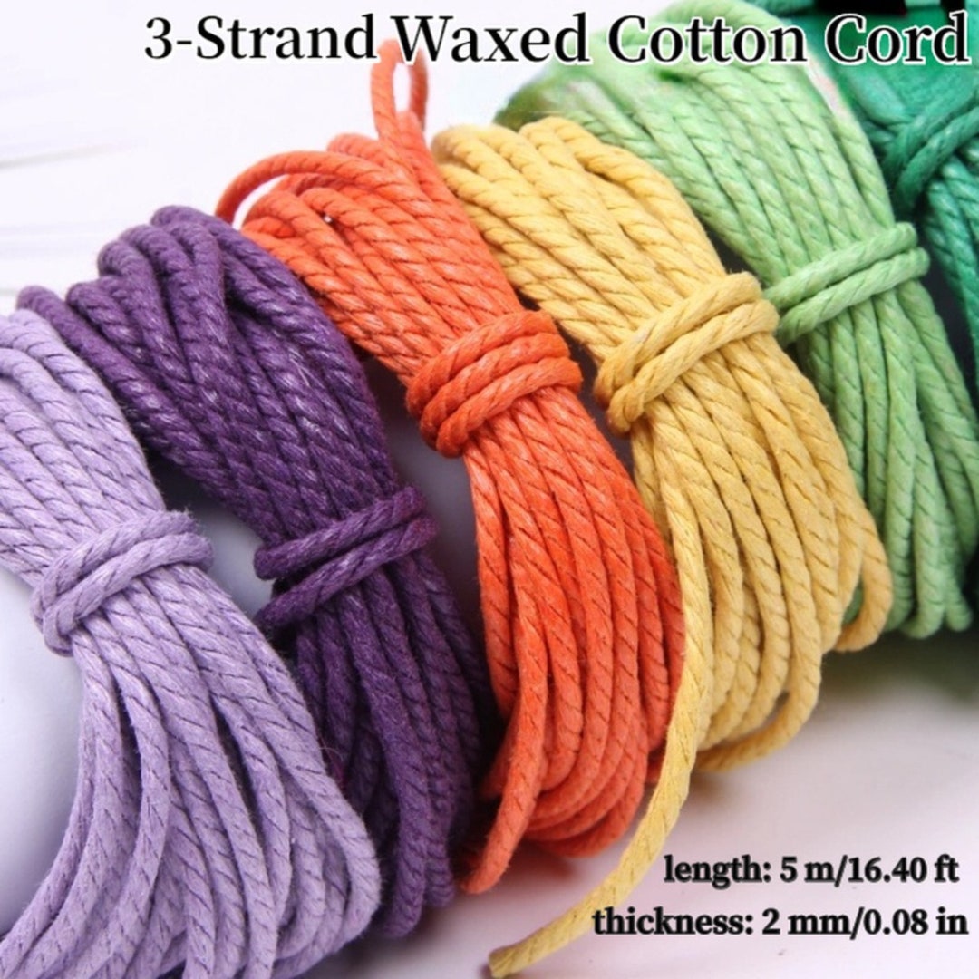 Hand-woven 2mm Waxed Cotton Cord Bracelet Thread Cording - Etsy