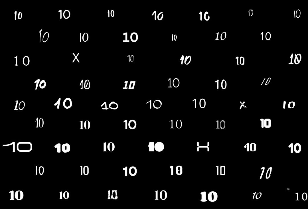Custom Number 10 Wallpaper and Gift Wrapping Paper Elegant Digital ...