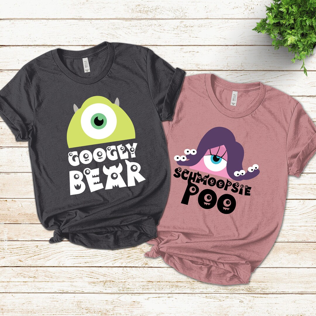Googly Bear and Schmoopsie Poo Couple Shirts Monsters Inc - Etsy