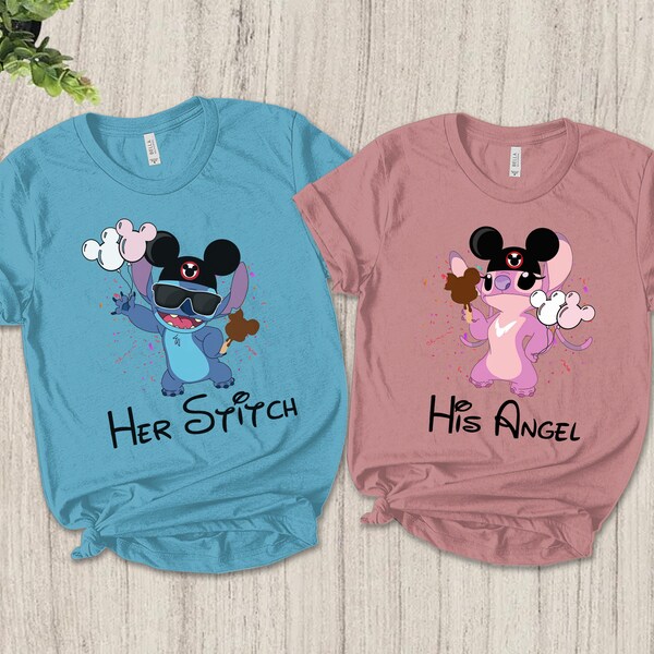 Stitch and Angel Matching - Etsy