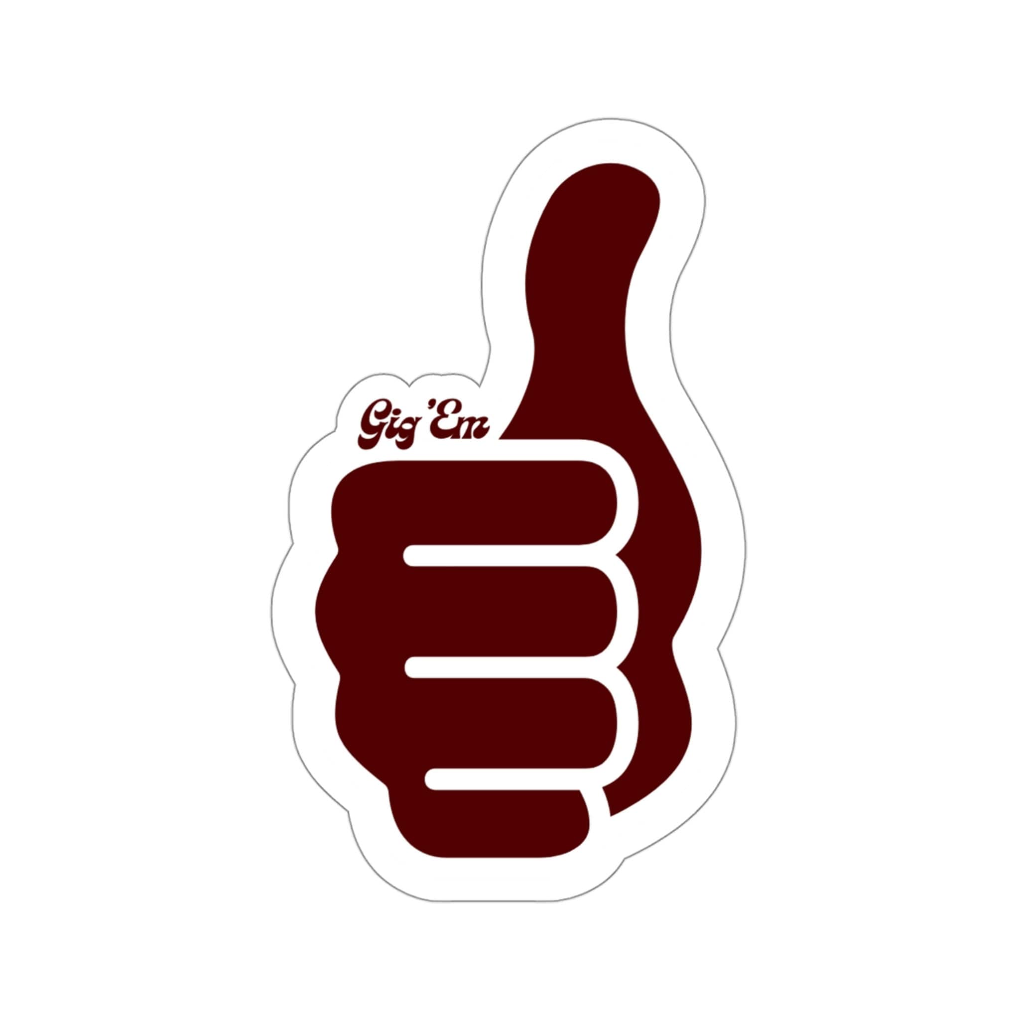 Texas A&M Aggies - "gig 'em" Kiss-cut Stickers - Etsy