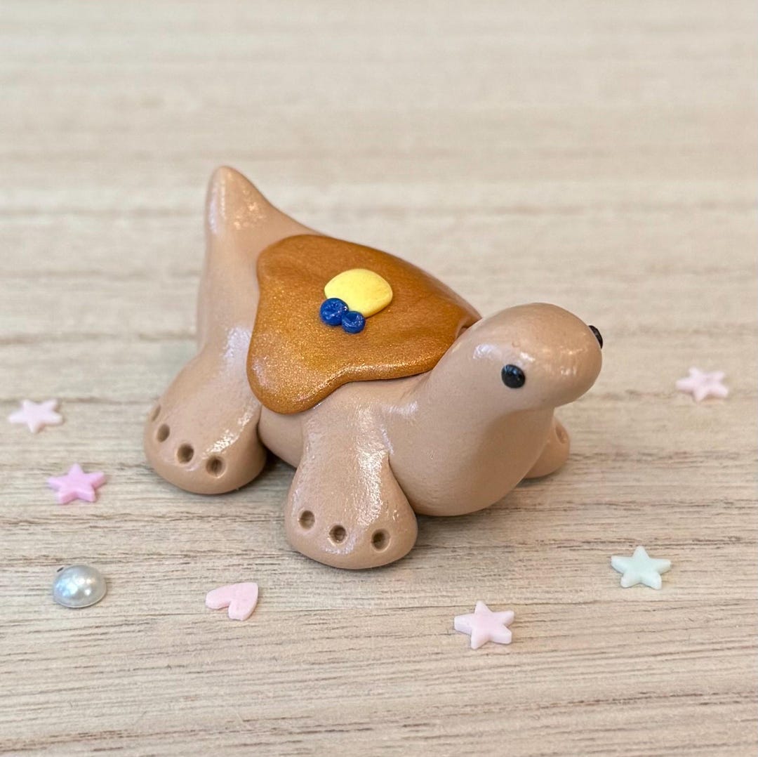 Custom Made Polymer Clay Pancake Dinosaur/ Figurine/ Ceramics/ Pottery ...