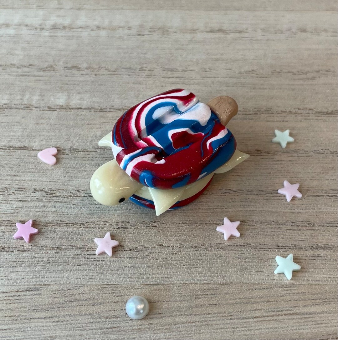 Custom Made Polymer Clay Bomb Pop Turtle/ Figurine/ Ceramics/ Pottery ...