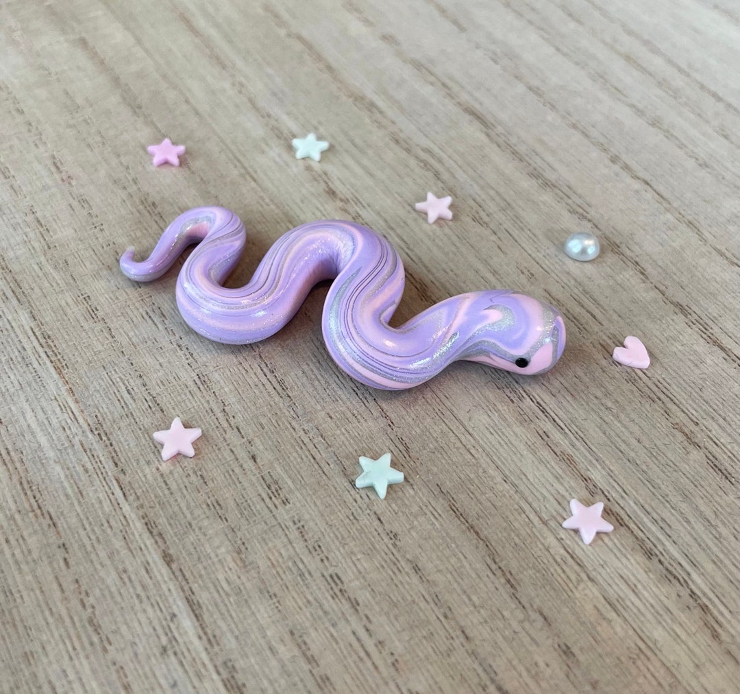 Custom Made Polymer Clay Grape Soda Snake/ Figurine/ Ceramics/ Pottery ...