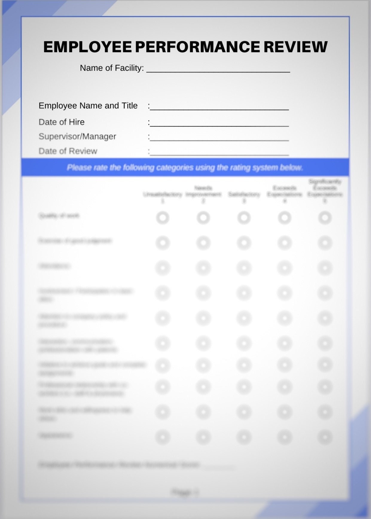 Medical Employee Performance Review - Etsy