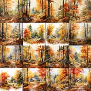 244 High Resolution Images - Watercolor Whispers of Autumn: Rustic ...