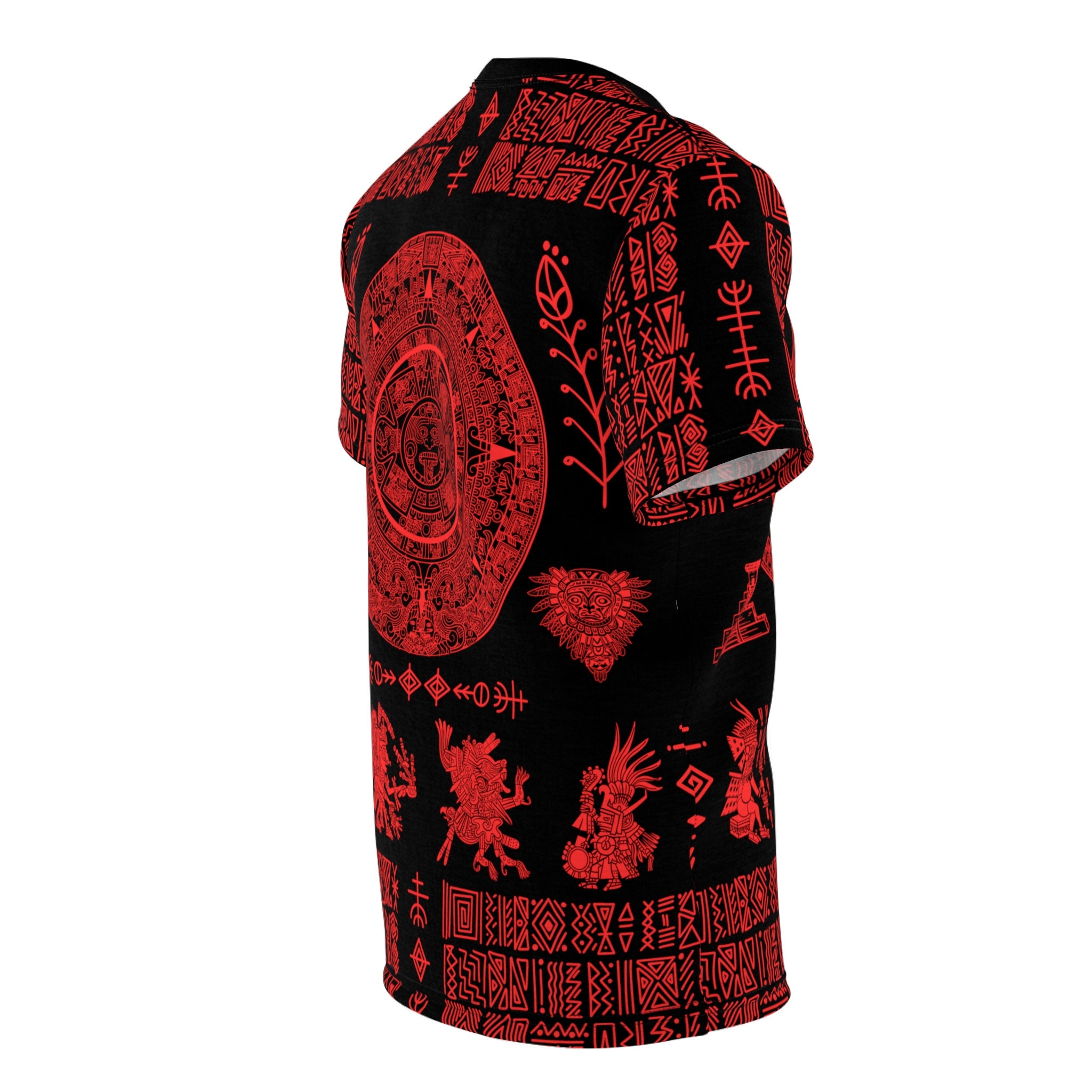 Aztec Calendar in Red T-shirt: Calendar Gods and Patterns. - Etsy