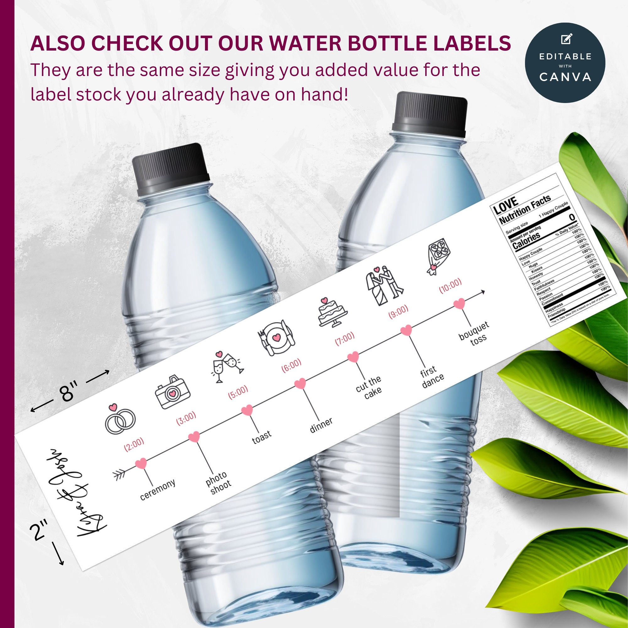 Wedding Envelope Wrap Label Template. Wildflowers Design - Etsy