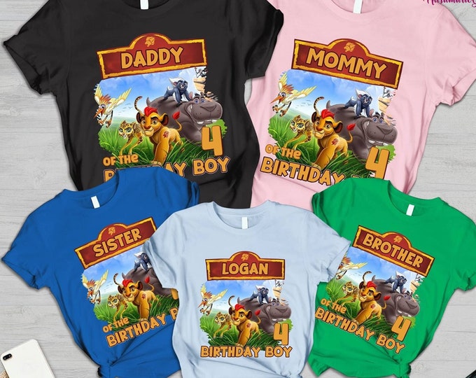 Lion Guard Birthday Shirt, Lion Guard Custom Shirt, Personalized Lion ...