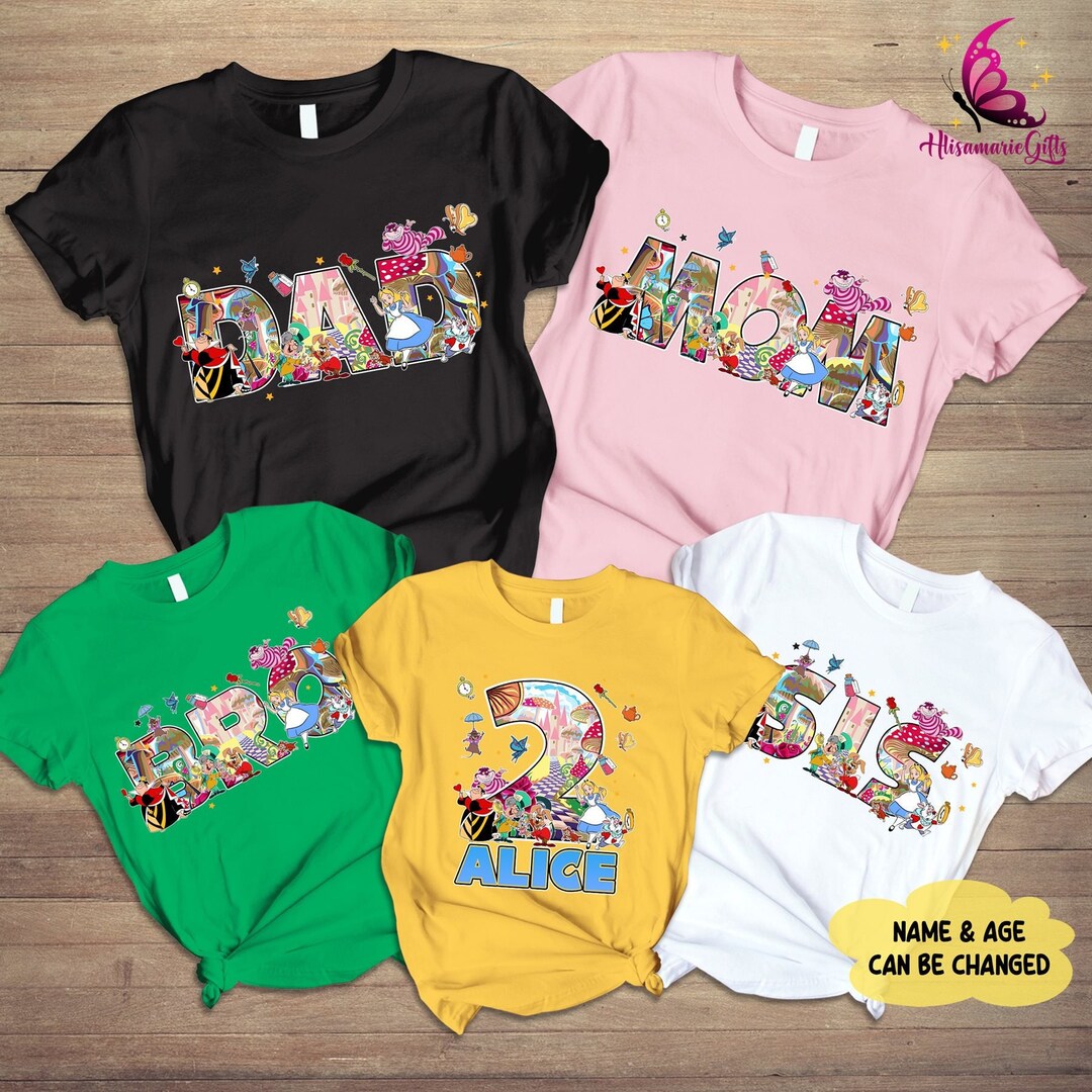 Personalization Alice in Wonderland Birthday Shirt | Alice Lovers Shirt ...