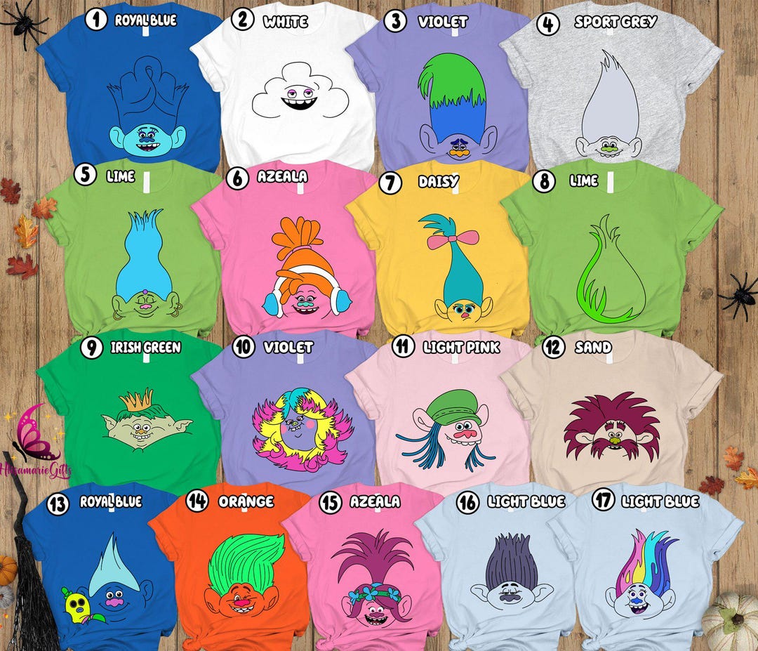 Trolls Friends Costume Shirt | Trolls Matching Shirt | Custom Trolls ...
