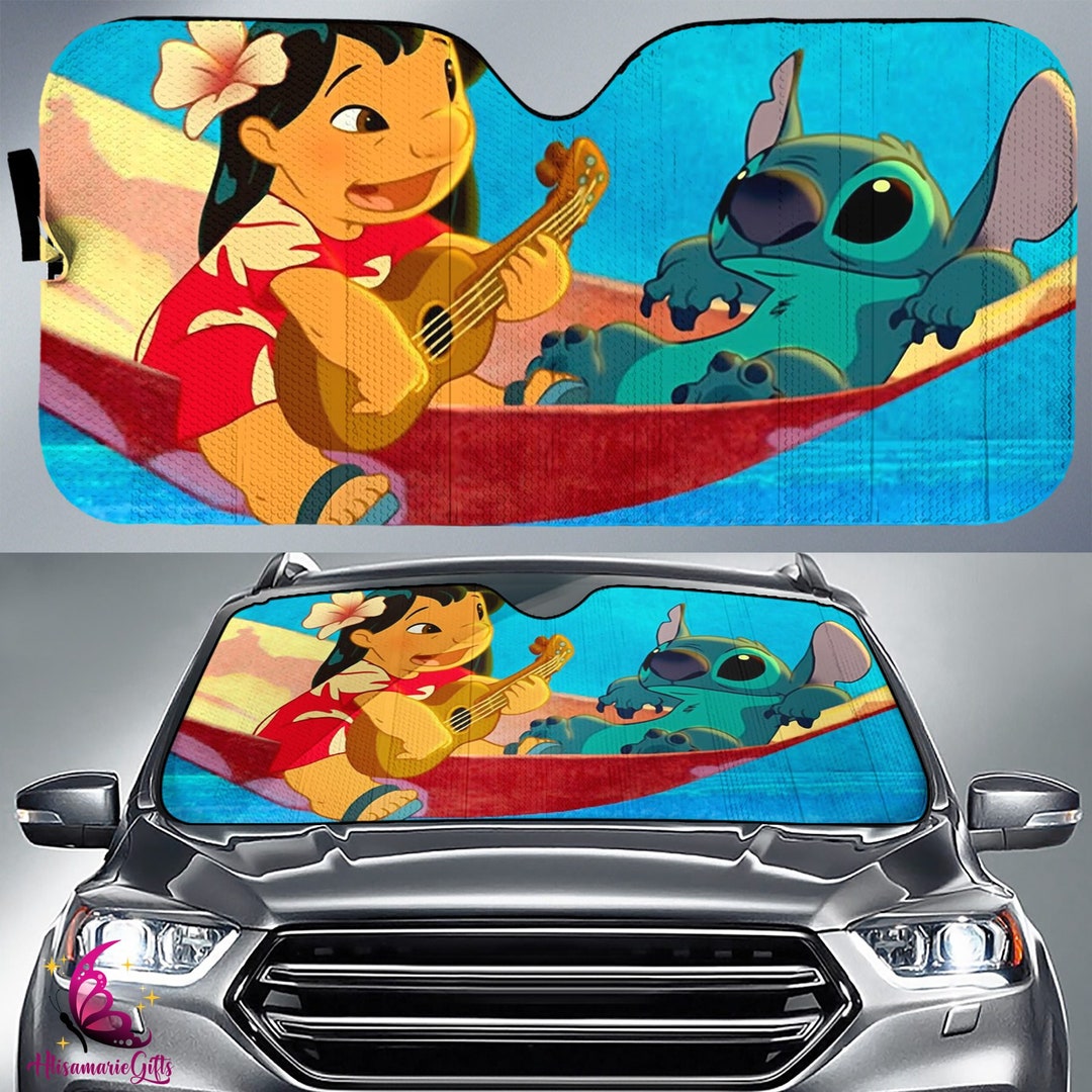 Lilo and Stitch Car Sun Shade, Disneyland Stitch Car Sun Shade, Car ...