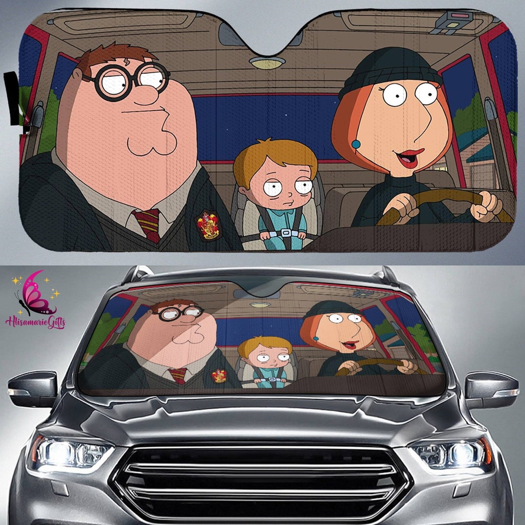 Peter Griffin and Lois Griffin Car Sun Shade, Funny Family Guy Car ...