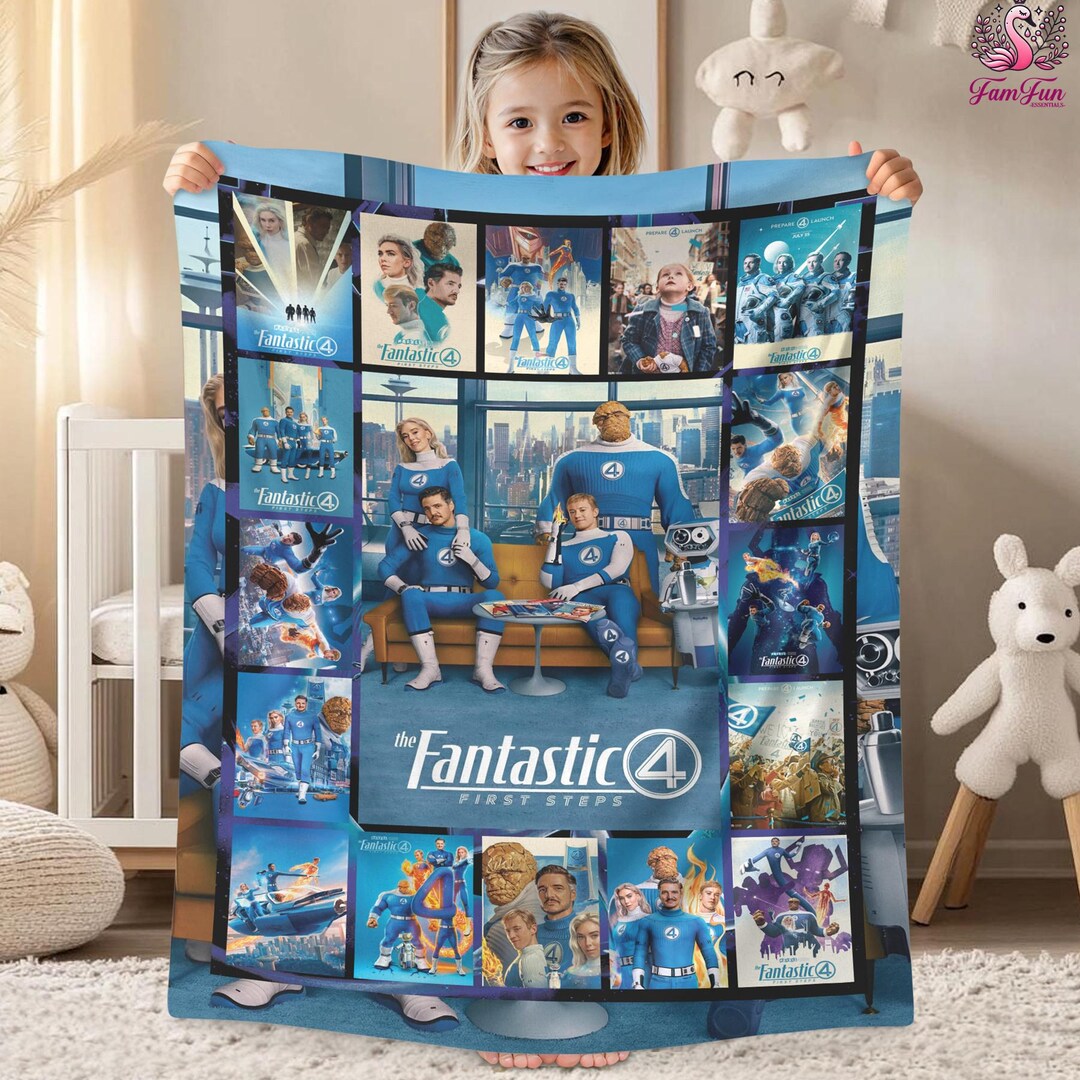 The Fantastic Four First Steps Blanket, MCU Fantastic Four Blankets ...