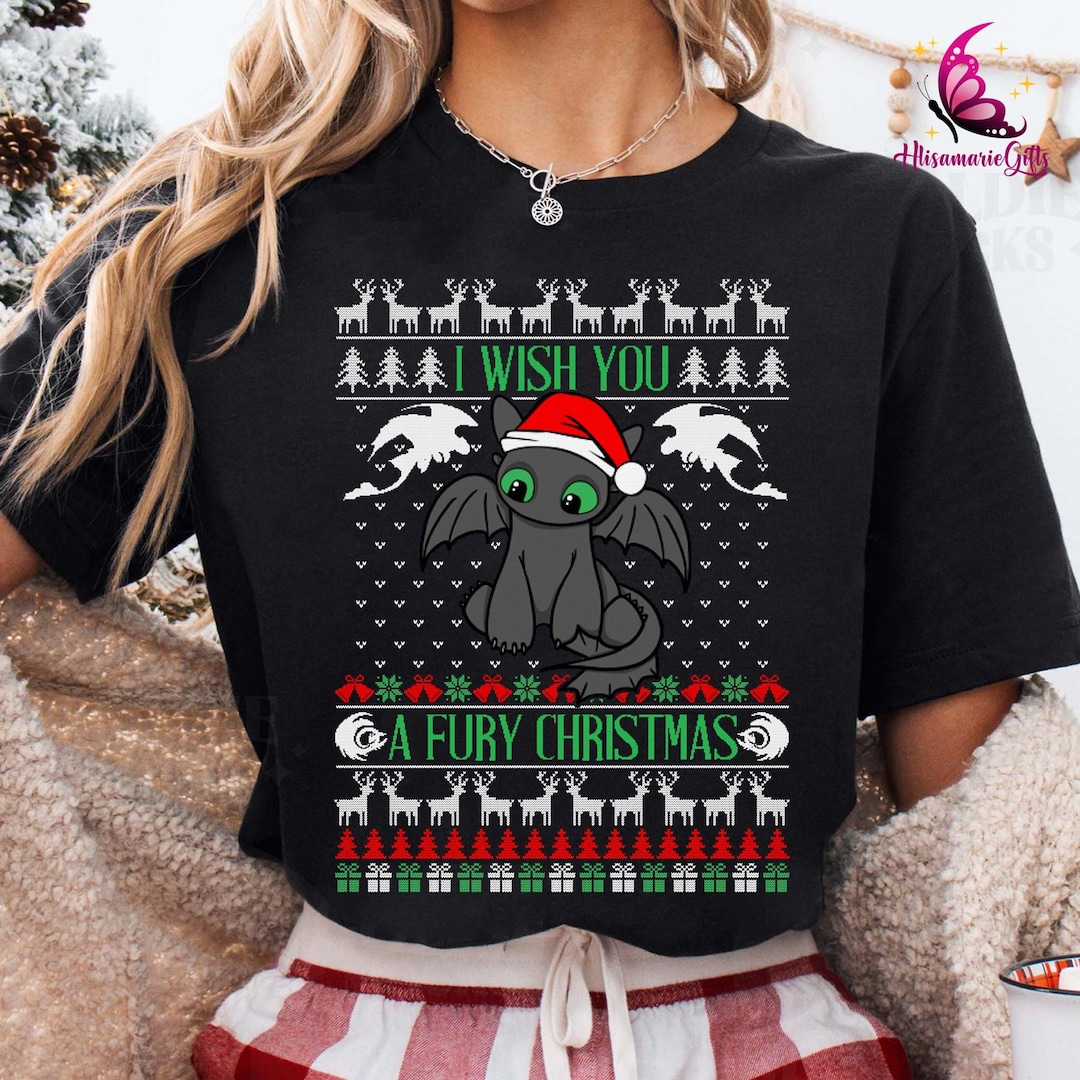 I Wish You A Fury Christmas Toothless Christmas Sweatshirt, Toothless ...