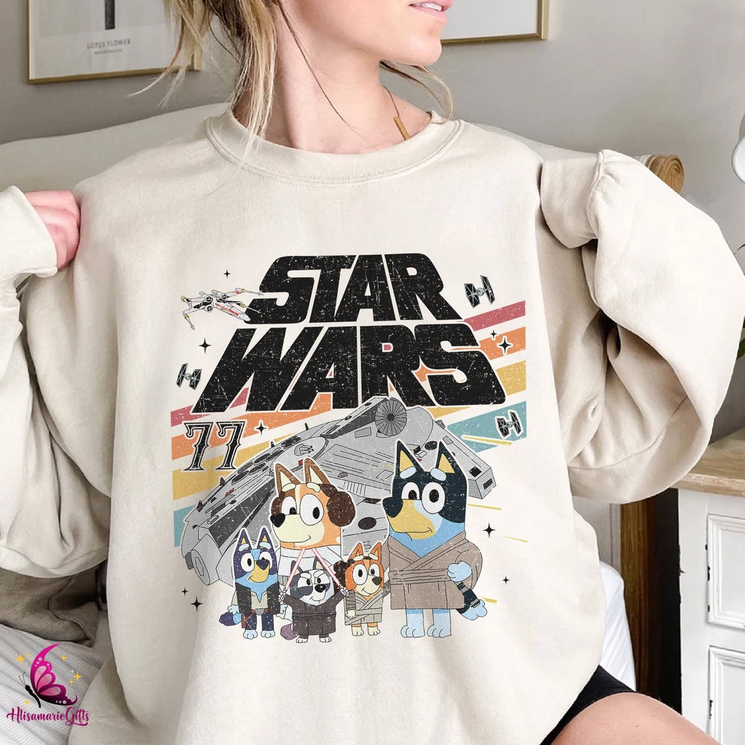 Bluey Star Wars Shirt, Bluey Birthday Shirt, Funny Bluey Family Shirt ...