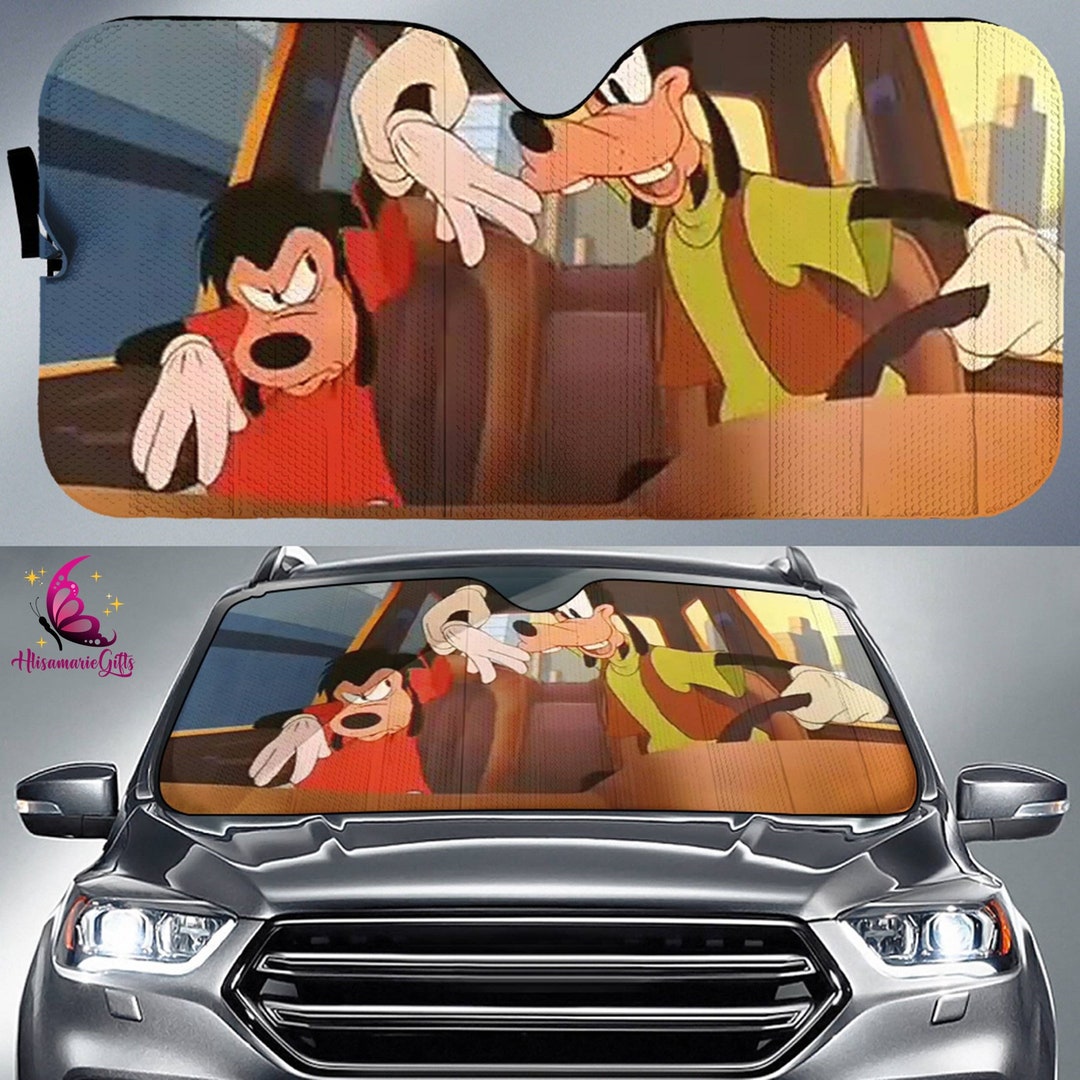 Funny A Goofy Movie Car Decor, Goof and Goofy on the Open Road Car Sun ...