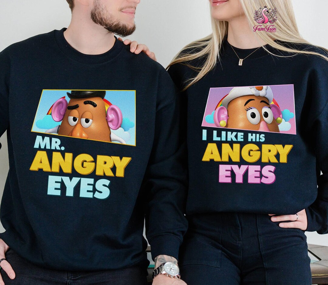Mr. Angry Eyes Toy Story Shirt Mr.potato Head and Mrs. Potato Couple ...