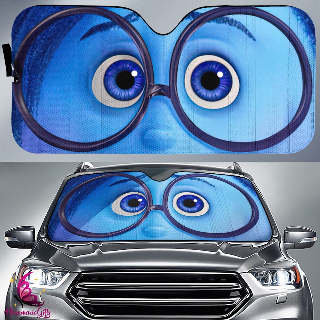 Sadness Inside Out Cars Windshield, Inside Out 2 Cars Sunshade, Anxiety ...