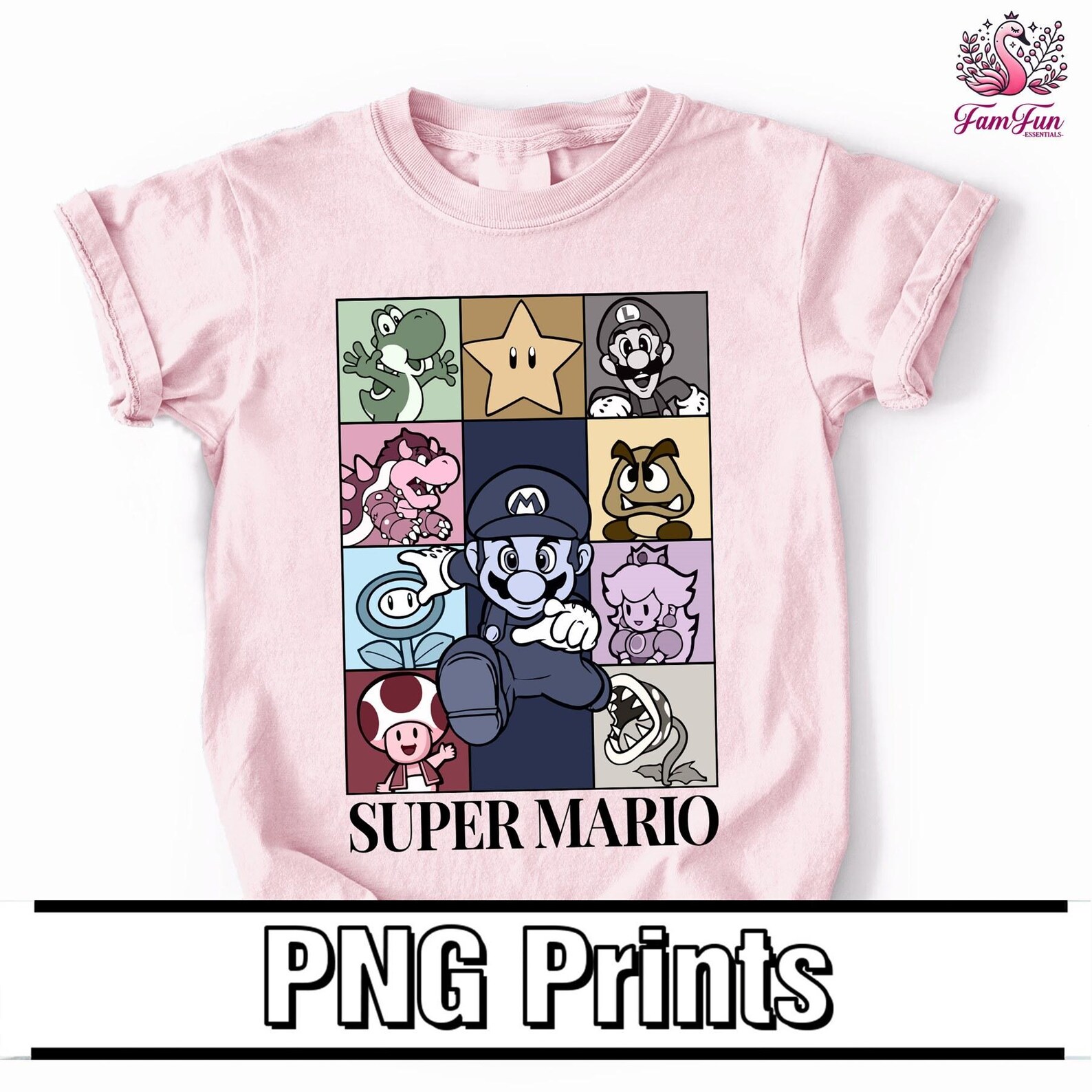 Super Mario Eras Style PNG, Super Mario Character Faces, Mario and ...