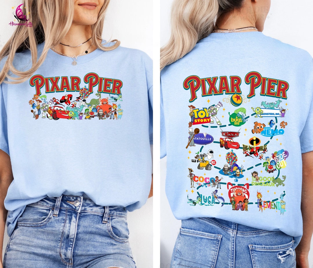 Vintage Disneyland Pixar Pier Shirt, Pixar Movie Shirt, Disneyland ...